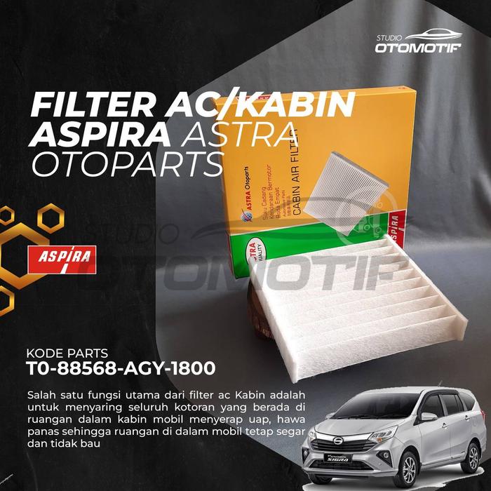 Jual ASPIRA FILTER AC Calya Sigra FILTER KABIN TO-88568-BZ60 - Kab ...
