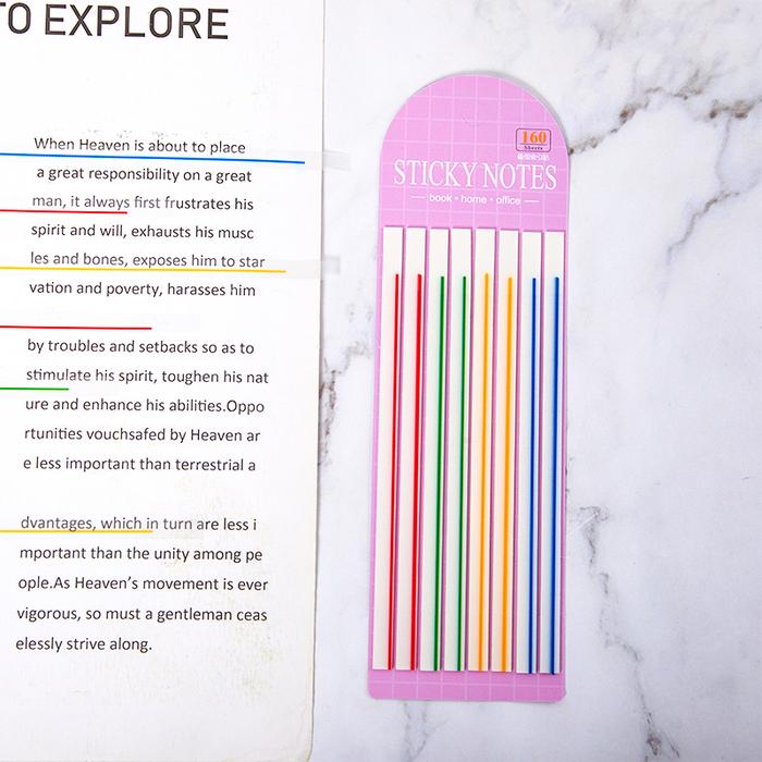 Jual 160 Lembar STRIP Transparan Sticky Note / Highlighter Penanda Buku ...
