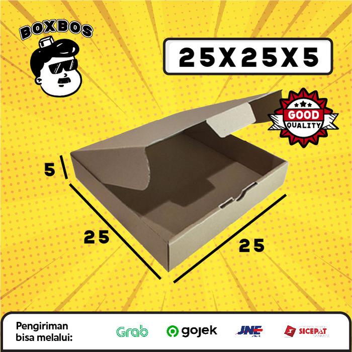 Jual 25x25x5 CM Pizza KARDUS Corrugated Packaging Box packing Diecut ...