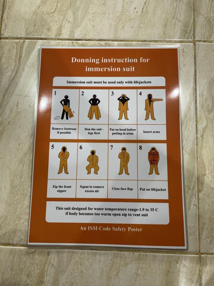 Jual Safety Poster Donning Instruction for Immersion Suit Impa 229000 ...