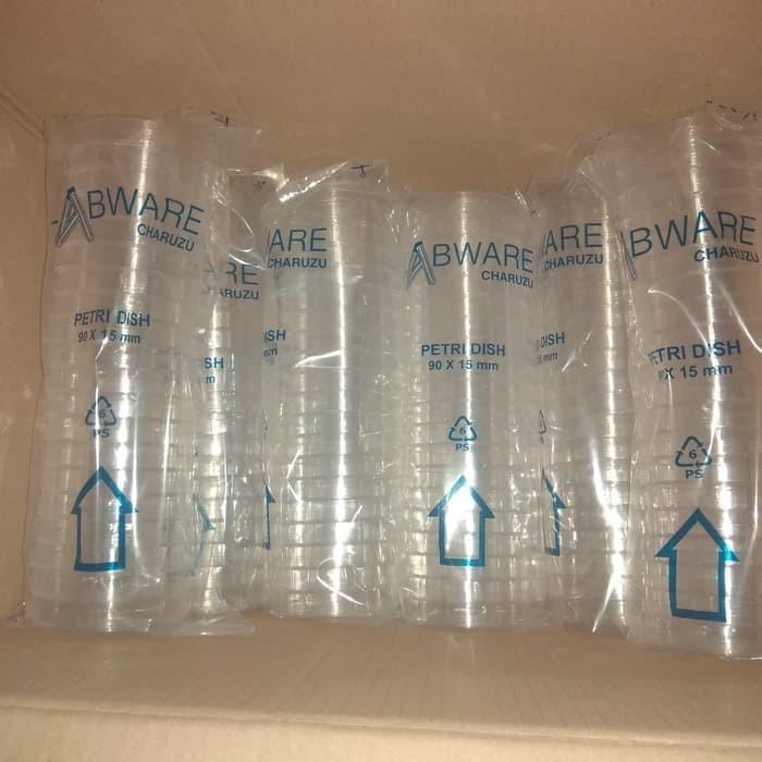 Jual Cawan Petri plastik Labware Petri Dish Disposable 90x15mm STERIL ...