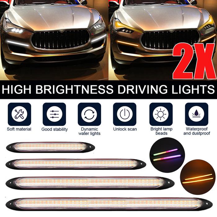 Jual Lampu Depan Mobil LED, (2 Buah/Set) Universal Warna Ganda/3 ...