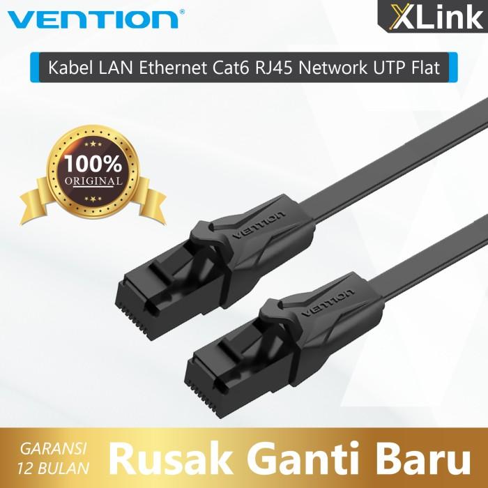 Jual Kabel LAN Vention Ethernet Cat6/6a RJ45 Network UTP - IBA Flat, 3M ...