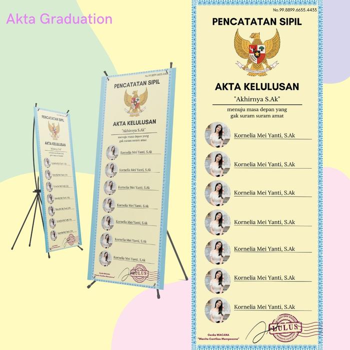 Jual CETAK BANNER WISUDA AKTA [X-BANNER UKURAN 160x60] - Kota Surabaya ...