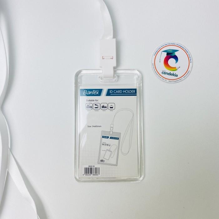 Jual Name Tag ID Card Holder BANTEX Portrait Transparan - Putih - Kota ...