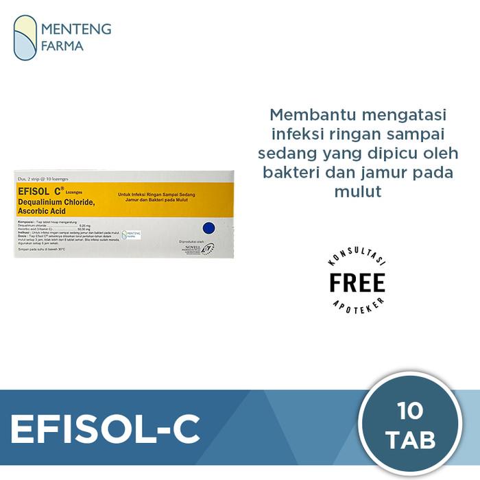 Jual Efisol-C 10 Tablet - Obat Sariawan, Gusi Bengkak, Infeksi Rongga Mulut - Jakarta Pusat ...
