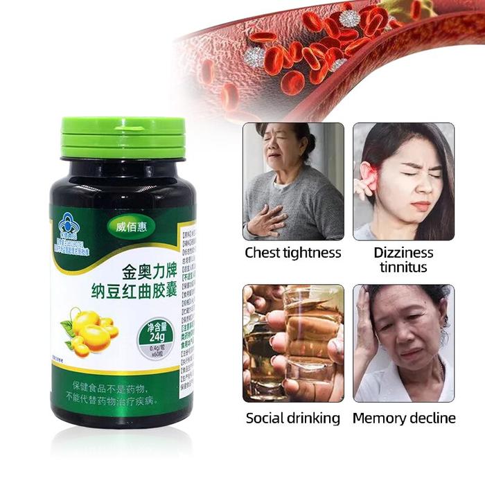 Jual Blood Vessels Cleansers Natto Red Yeast Capsules Cure Vascular Di ...
