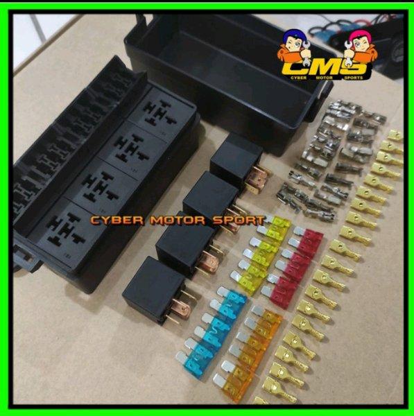 Jual Box Relay Sekring Mobil Universal Fullset. Paket Fuse Box Plus ...
