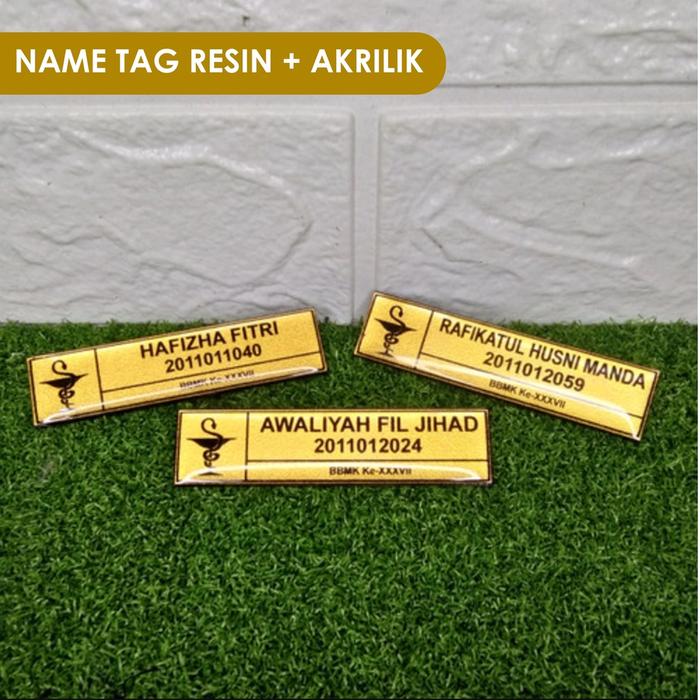 Jual Name Tag /Nama Dada/Papan Nama-Custom Satuan-Proses Cepat ...