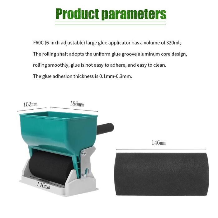 Jual 6 Inch Glue Applicator Roller Untuk Perata Lem Laminated HPL ...