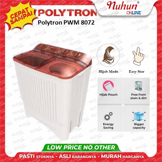 Jual Mesin Cuci 2 Tabung Polytron 8072 PWM Original Garansi Resmi - Kab ...