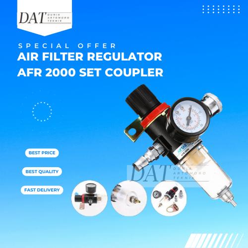 Jual Pneumatic Air Filter Regulator AFR 2000 Set Coupler High Quality ...