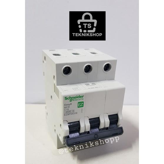 Jual MCB SCHNEIDER EASY9 C16 3PHASE 16A 3 PHASE 16 AMPERE 3PAS 16AMP - Kota Surabaya - shiro ...