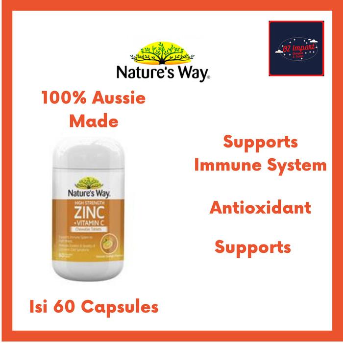 Jual Nature's Way Zinc Vitamin C 60 Tablets 100 Ori Aussie Product ...