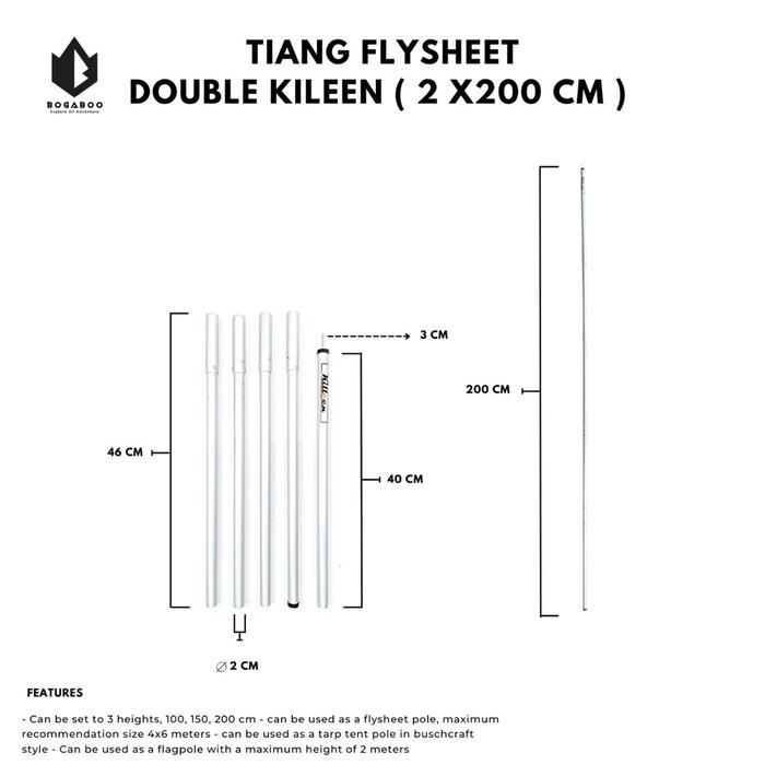 Jual Tiang Double Killeen - Tiang Flysheet - Tiang - tiang tenda ...