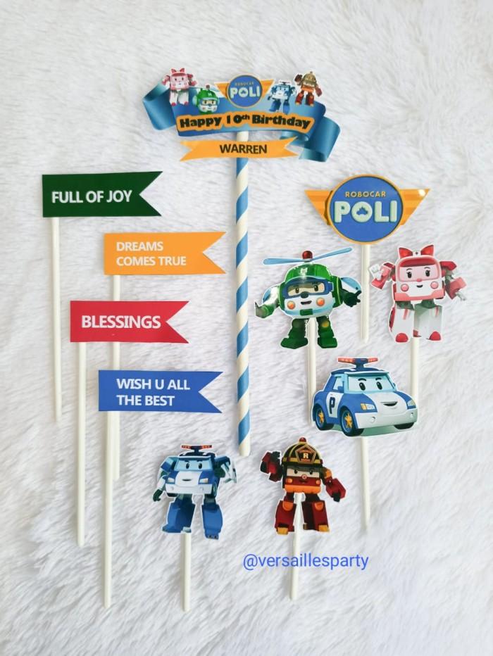 Jual Donat Topper Poli Robocar Topper Poli Robocar Hiasan Tumpeng Poli ...