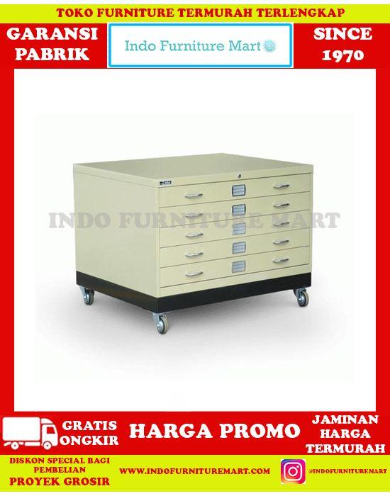 Jual Filing Cabinet Kantor Plan File Gambar Besi Alba Pf 351 A1 5 Laci ...