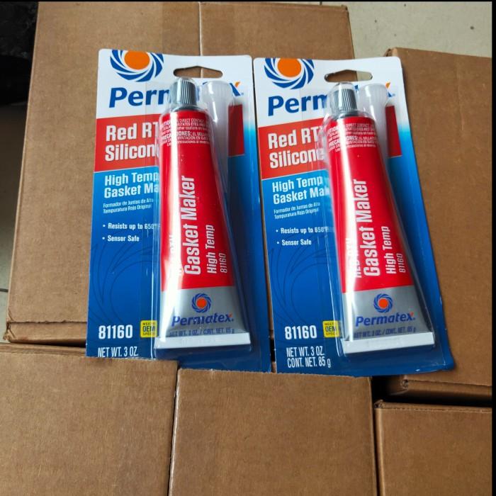 Jual PERMATEX LEM GASKET MERAH SILICONE 85G - RED RTV SILIKON 85 G ...