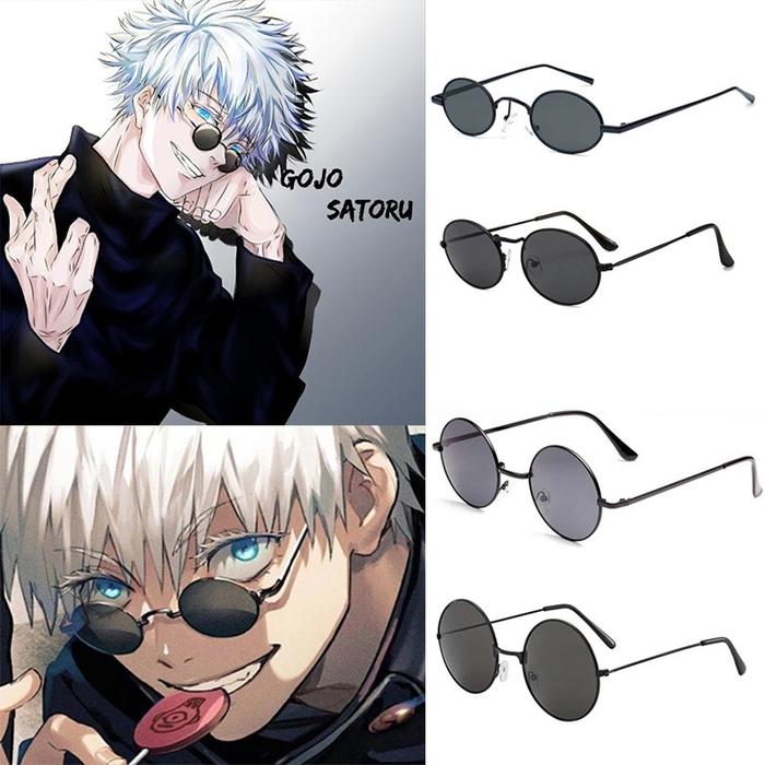 Jual Anime Jujutsu Kaisen Gojo Satoru Cosplay Black Steampunk Round ...