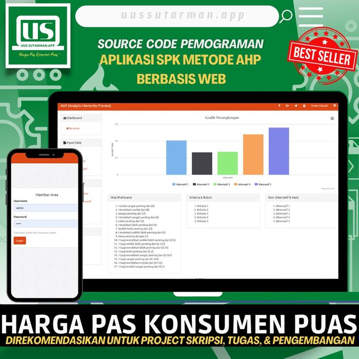 Jual Ada source code aplikasi SPK dengan metode AHP berbasis web - Kota Surabaya - kikirezarere ...