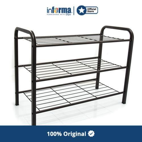 Jual INFORMA - RAK SEPATU-BARTON 3 TIER SHOE RACK DARK BROWN - Jakarta ...