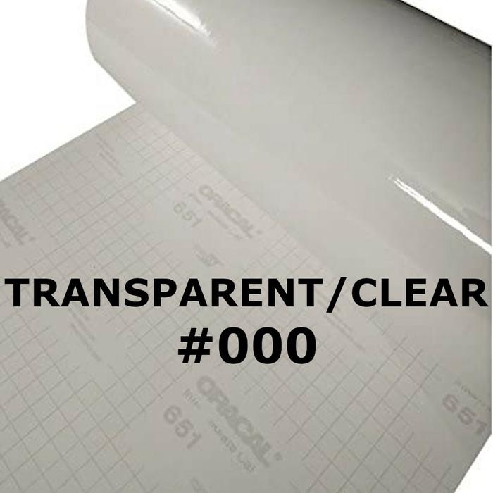Jual [Per 1 Meter] ORACAL 651 000 Transparent Clear Transparan Gloss ...