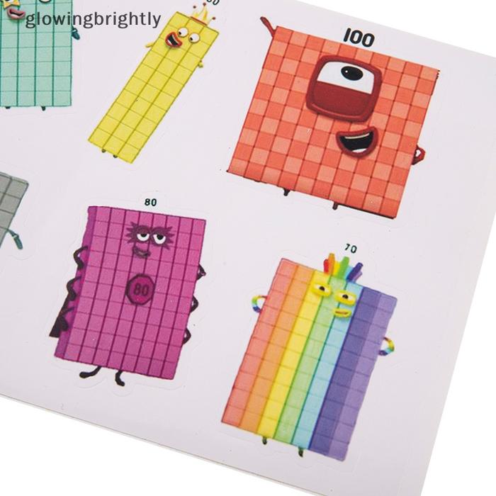 Jual glowingbrightly Numberblocks Stiker Mainan Number Blocks Graffiti ...