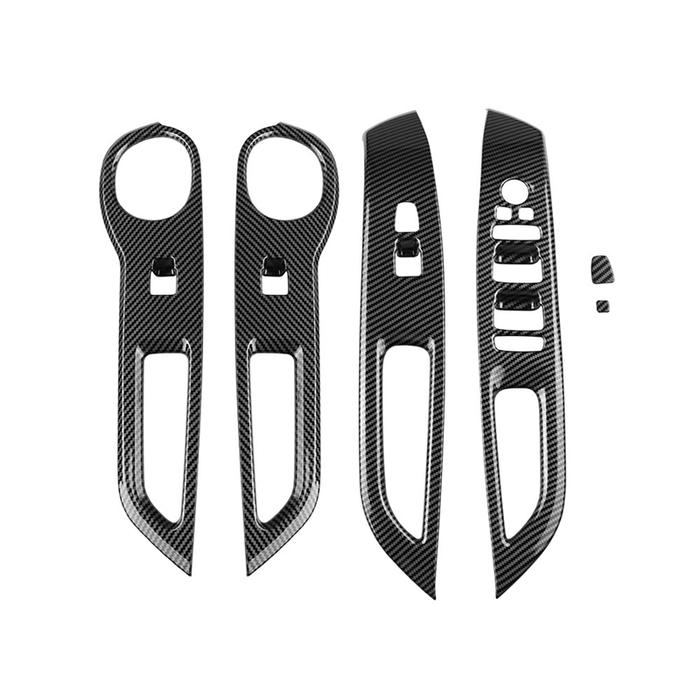 Jual Car Carbon Fiber Window Glass Lift Button Switch Cover Trim Door ...