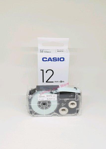 Jual Casio Ez-Label Printer Black Ink White XR-12WE1 Label It Casio ...