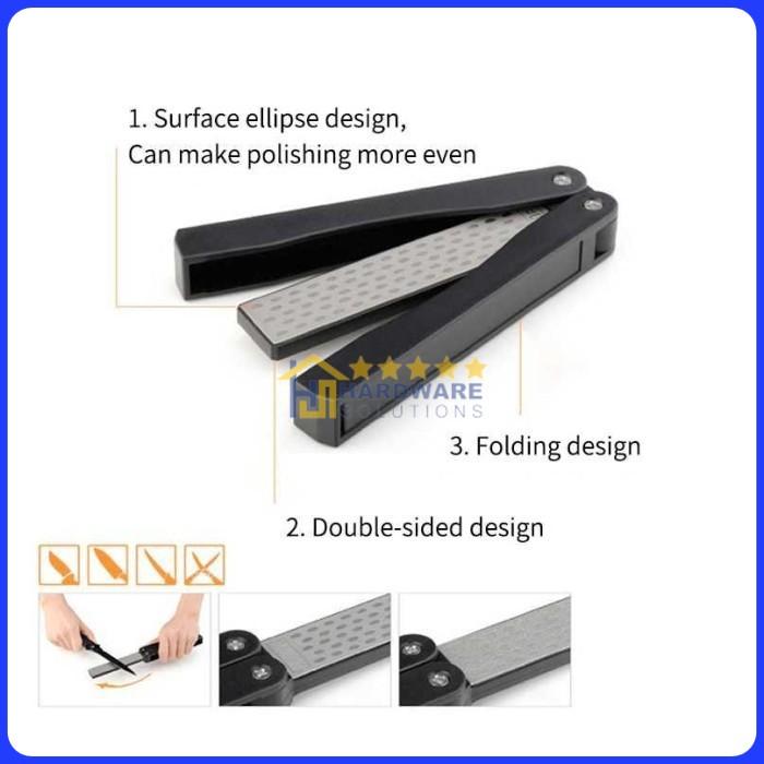 Jual Batu Pengasah Pisau Model Lipat Diamond Knife Sharpener Non Slip ...