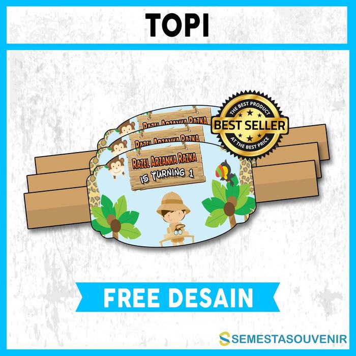 Jual Topi Ulang Tahun anak Custom - Bisa pakai foto dan request desain ...