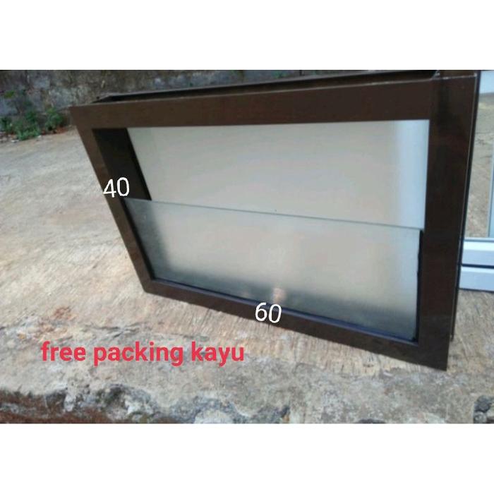 Jual Promo Kusen Boven Aluminium 1Set Kaca Zigzag Kamar Mandi Diskon ...