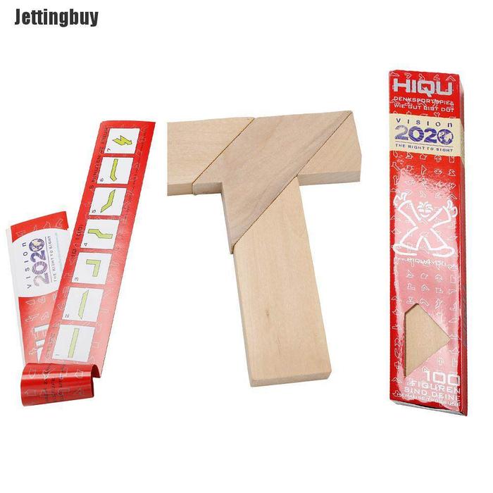 Jual 1 Buah Teka-Teki Huruf T Puzzle Tangram Kayu Asah Otak Mainan Anak ...