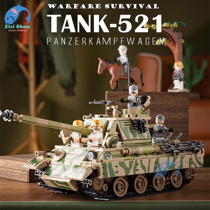 Jual Leyu WW2 Mainan Balok Bangunan Lego Model Tank Tentara Panther ...