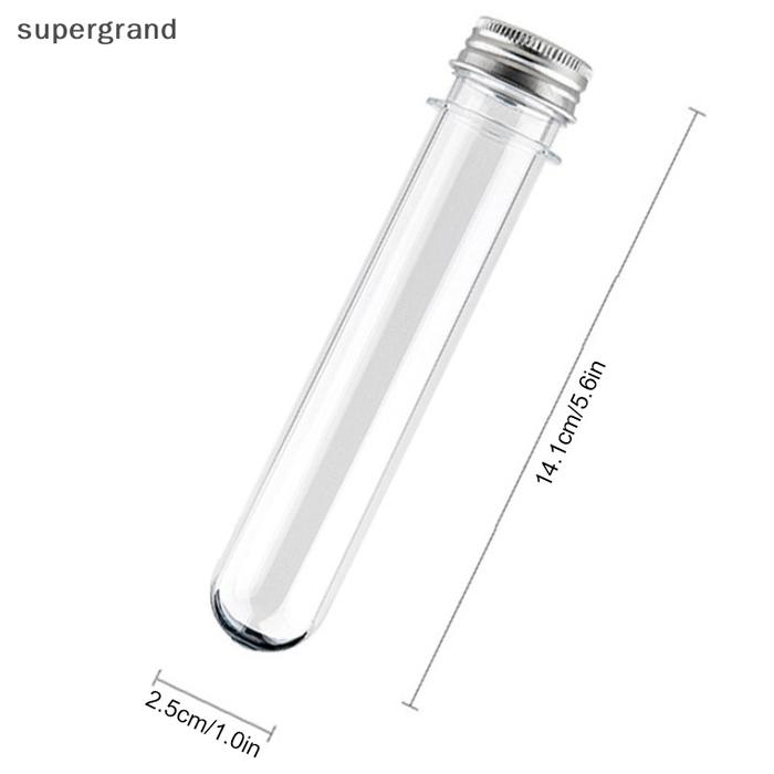 Jual Supergrand 10Pcs Botol Tabung Reaksi Pet Lab Transparan Silinder ...