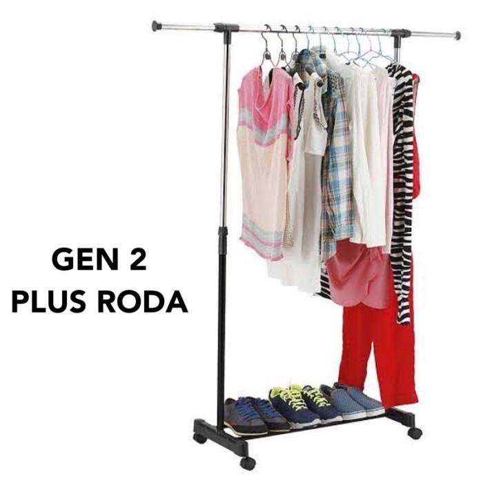 Jual SINGLE ROD RACK Rak Baju gantung Serbaguna laundry setrikaan pole ...