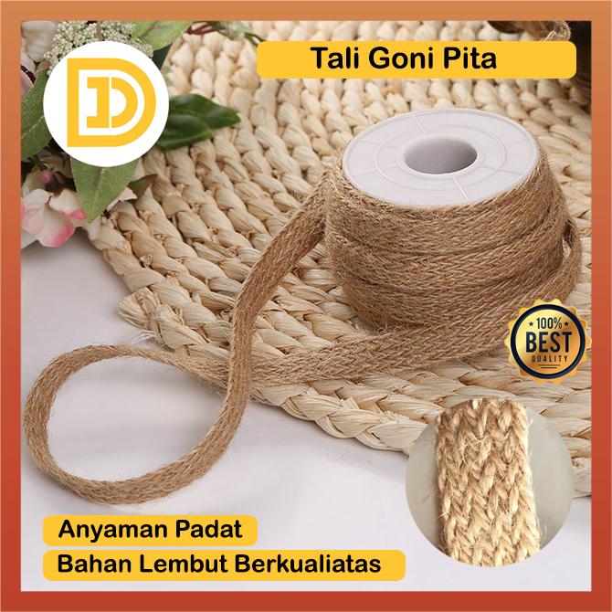 Jual Tali Goni Pita Serat Alami Tali Rami Anyaman Rustic Hemp Kerajinan ...