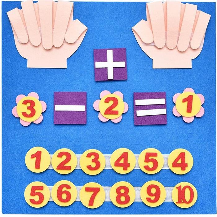 Jual Jinfucha Felt Board Finger Numbers Counting Toy Mainan Hitung ...