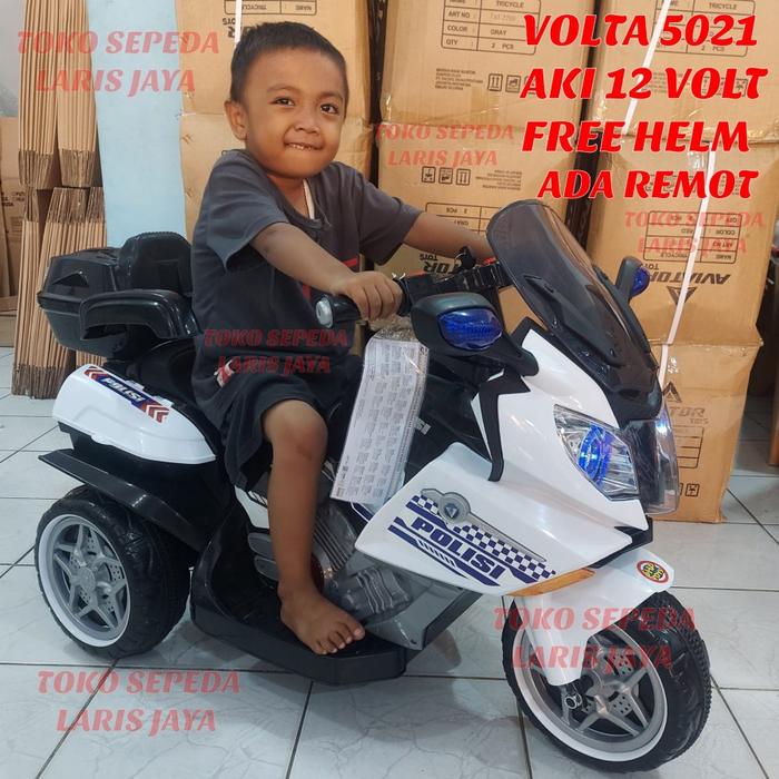 Jual mainan anak motor aki volta 5021 motoran aki pakai remot dan ...