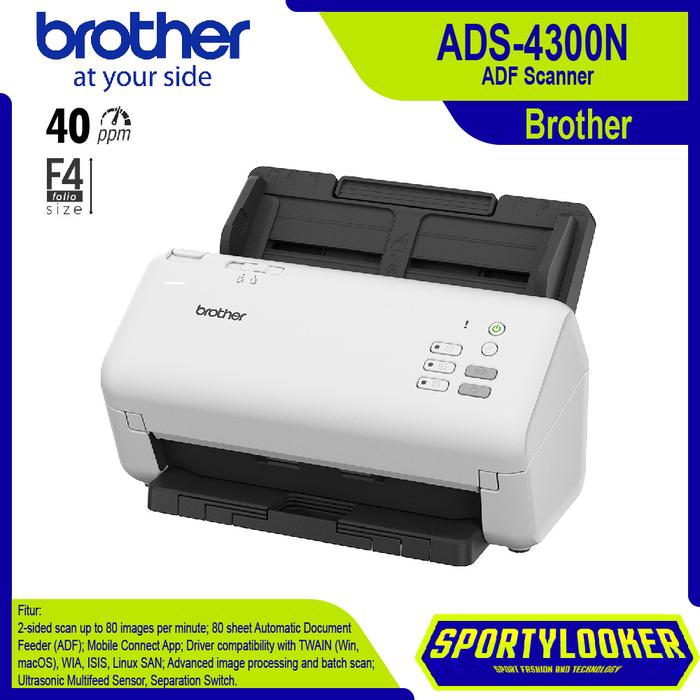 Jual Brother ADS4300N / ADS-4300N / ADS 4300N ADF Scanner | 40 ppm ...