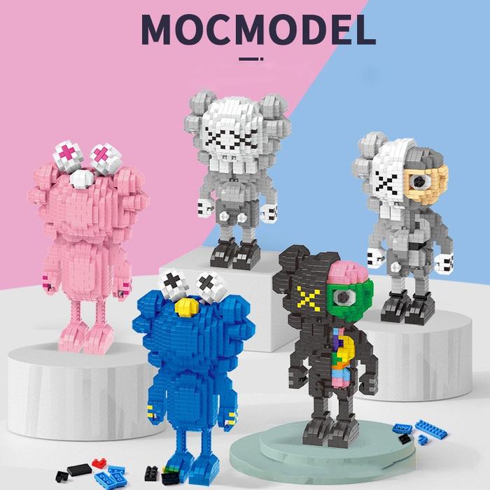 Jual Mainan Balok Bangunan Mini Model Kartun Kaws Sesame Street Ukuran ...