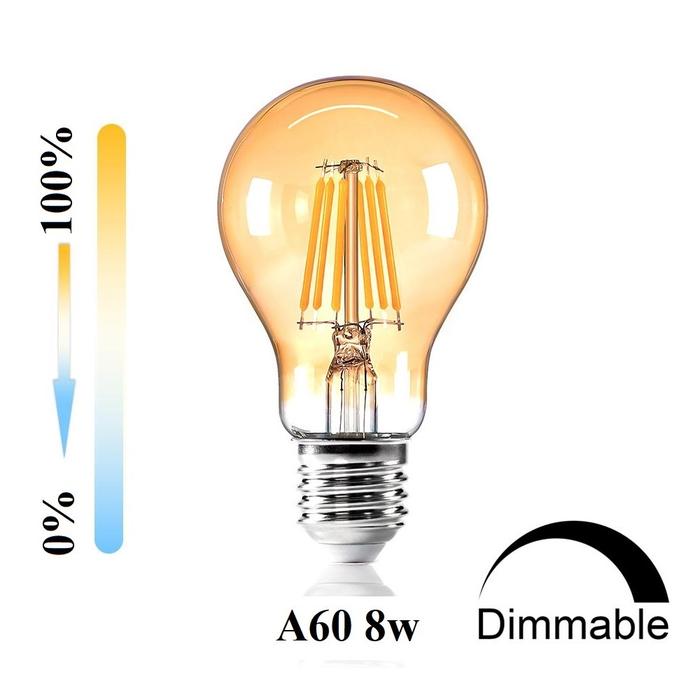 Jual FATRO LAMPU CAFE FILAMEN LED 8W DIMMABLE / LAMPU EDISON FILAMEN ...