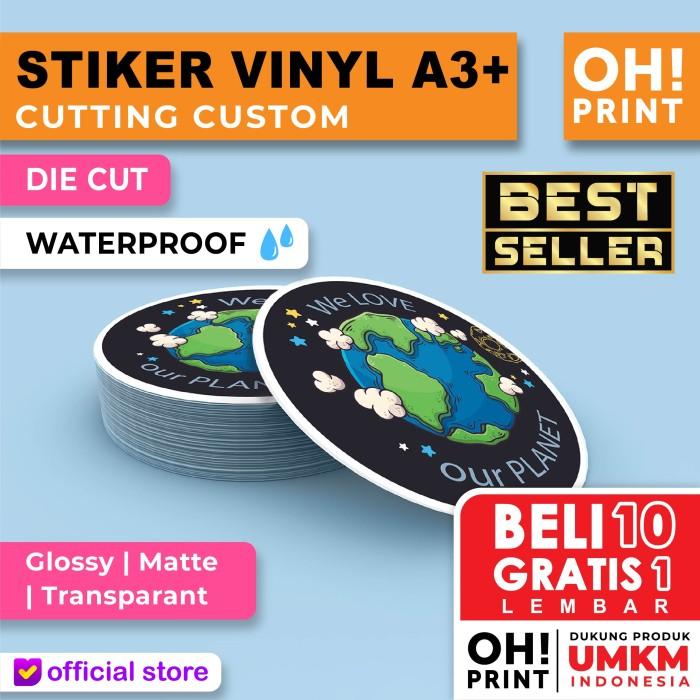 Jual kyo cetak stiker label vinyl / transparan a3 die cut / cetak label ...