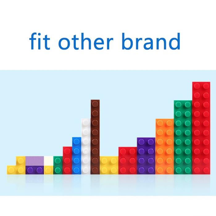 Jual DIY Bata Tipis Blok Bangunan 60 Buah 2X4 Titik Ukuran Kreatif ...