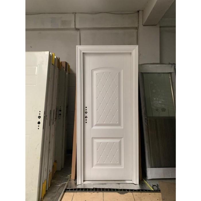 Jual Pintu Utama Pintu Baja Putih Klasik Modern Lengkap dengan Daun ...