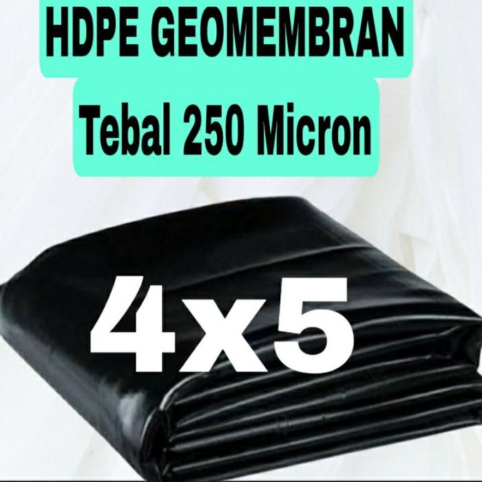 Jual Hdpe Geomembran Ukuran 4x5 Meter Tebal 250 Micron Terpal Tambak ...