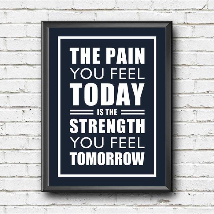 Jual Poster Quote Inspiratif / The Pain You Feel Today / Wall Decor ...