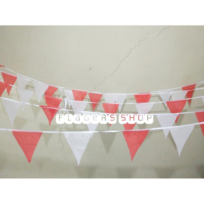 Jual [50 Meter] Bendera Renceng Merah Putih Segitiga Dekorasi 17 Agustusan - Jakarta Timur ...