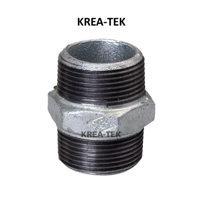 Jual 1/2" Double Nipple #6000 Npt Hex nipel doubel nepel Niple Besi ...