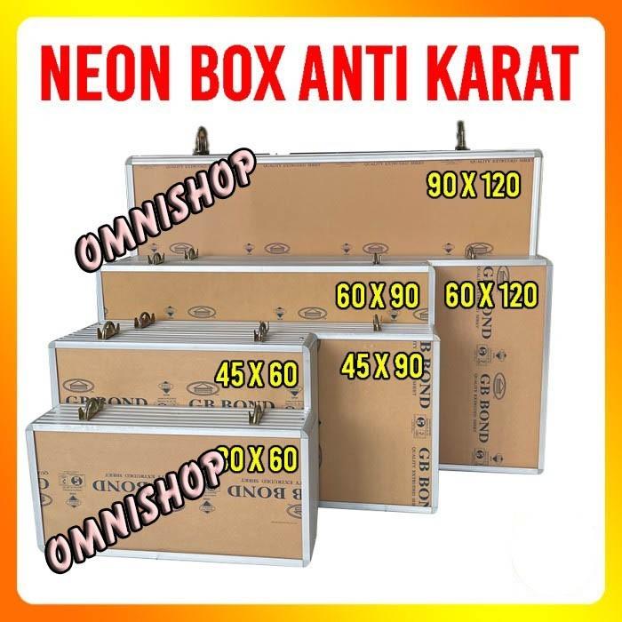 Jual Neon Box POLOS Aluminium anti karat ukuran 90x120cm 90cm x 120cm ...